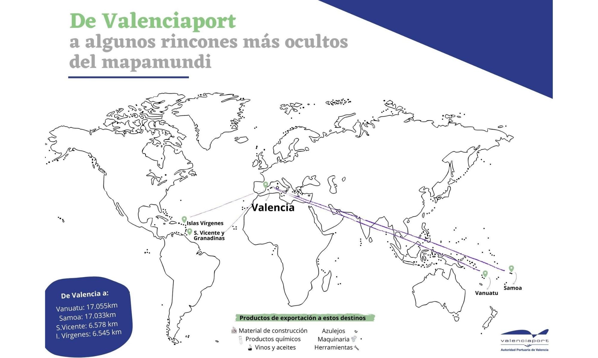 From Valenciaport to the most hidden corner of the world map with only ...