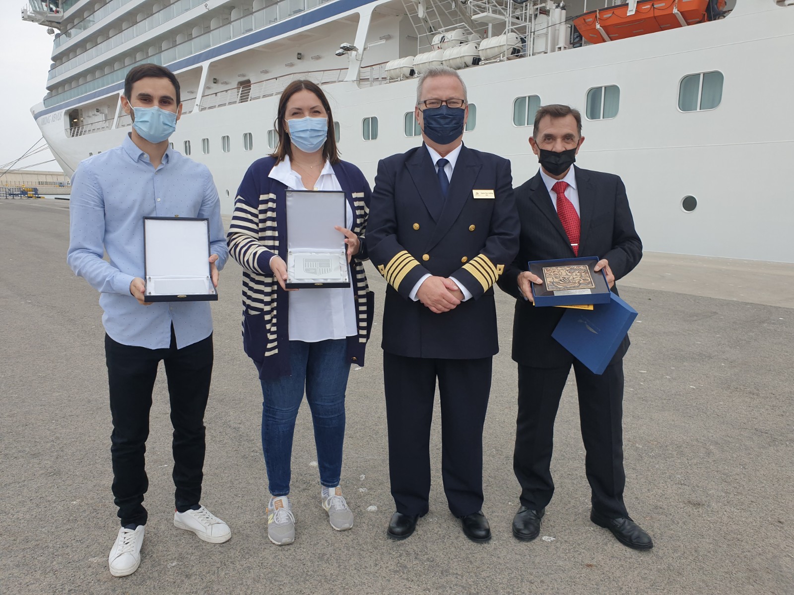 The Viking Venus cruise ship docks for the first time at the Port of ...