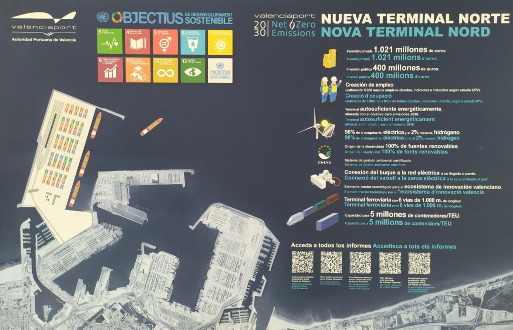 The new north container terminal of the Port of Valencia committed to ...