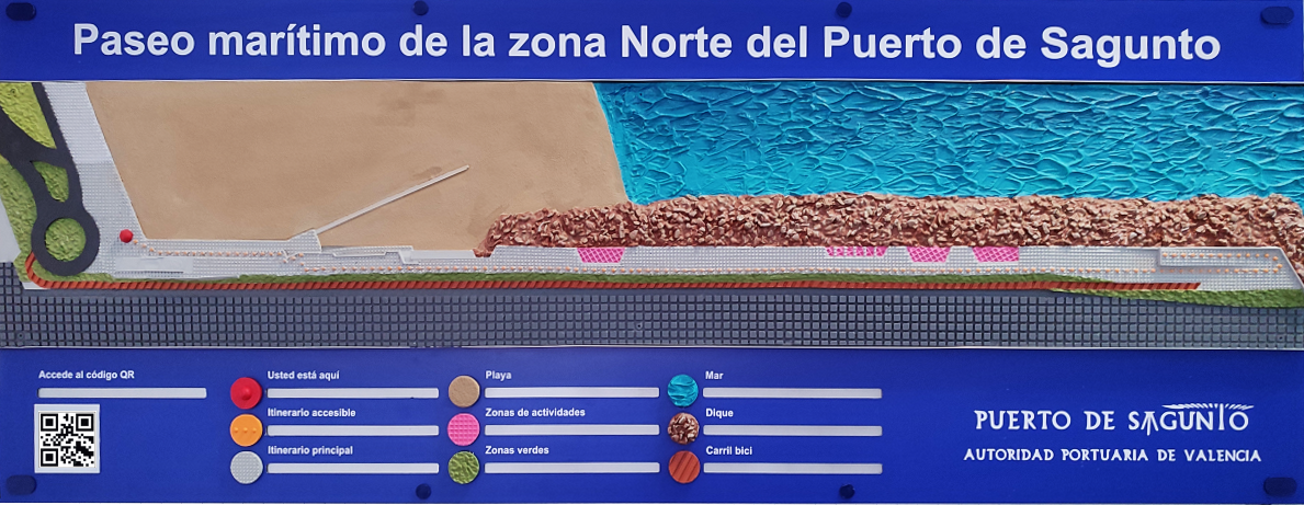 Maqueta tiflológica del nuevo paseo marítimo del puerto de Sagunto ...