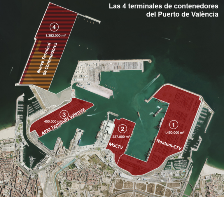 The new northern container terminal at the Port of Valencia will reduce ...