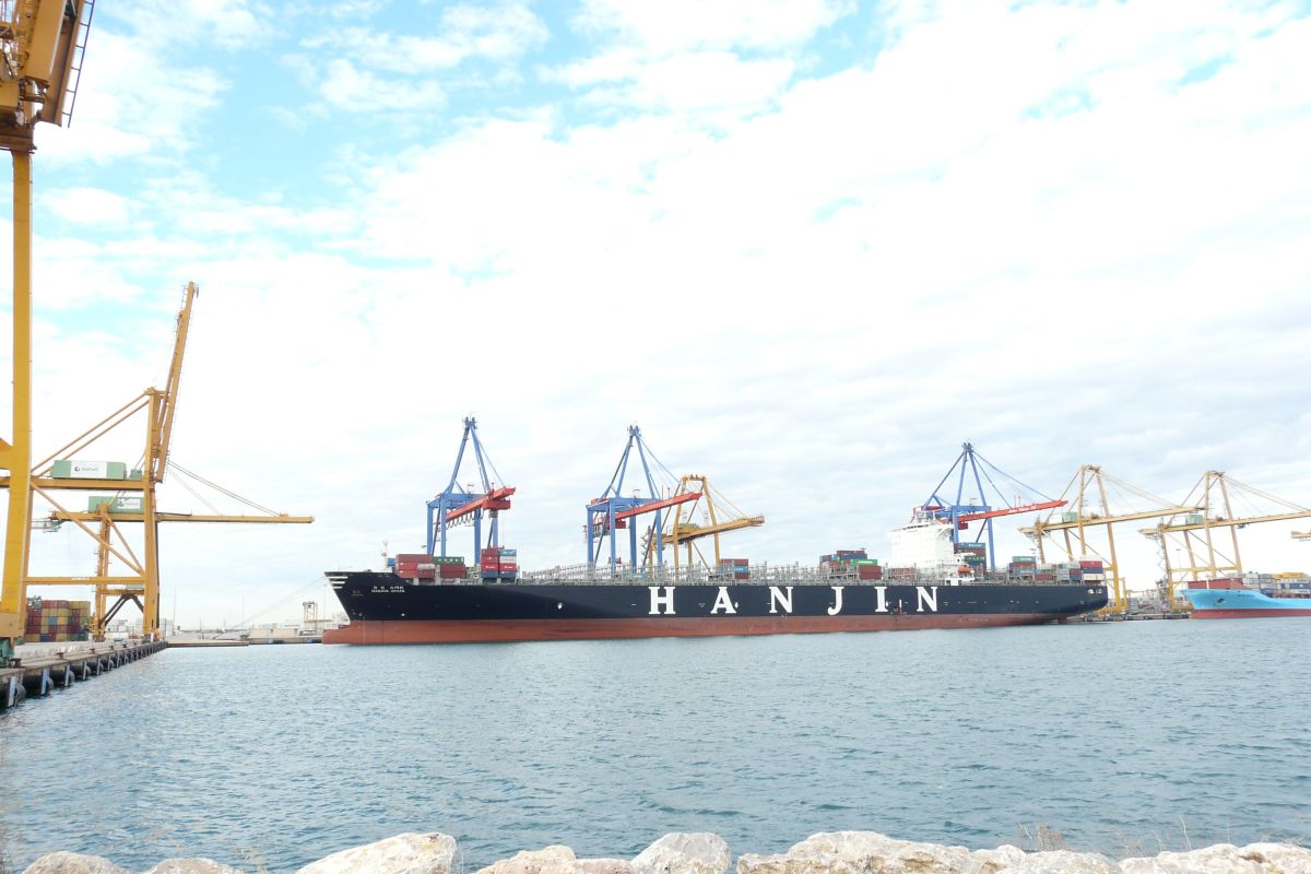 THE HANJIN SPAIN SETS SAIL FROM PORT OF VALENCIA - Valenciaport